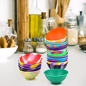 Coopay 36 Pieces Mini Silicone Pinch Bowls Colorful Heat Resistant Snack Bowls Prep and Serve Bowls, Unbreakable, Flexible, 1.75 Oz