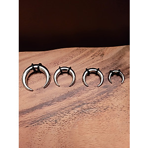 Zaya Body Jewelry 8g 10g 12g 14g Steel Pinchers for Ears Septum Horseshoe Gauges