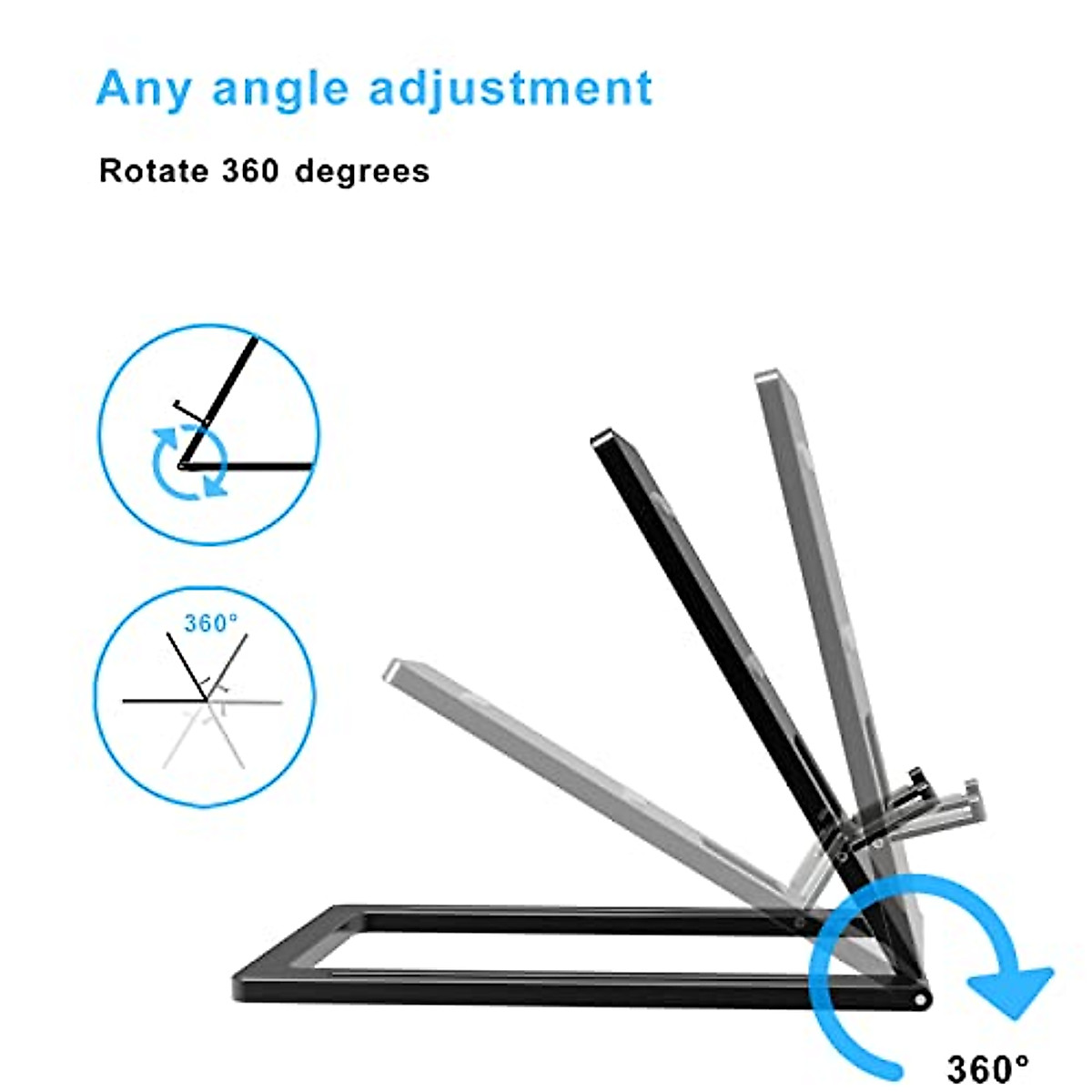 Cell Phone Stand for Desk,Adjustable Phone Stand Holder,Foldable Desk Phone Mount Stand Holder Compatible with Mobile Phones /4-10''Tablet,Portable iPhone Stand/Dock/Cradle,Versatile Phone Stand(Flat)