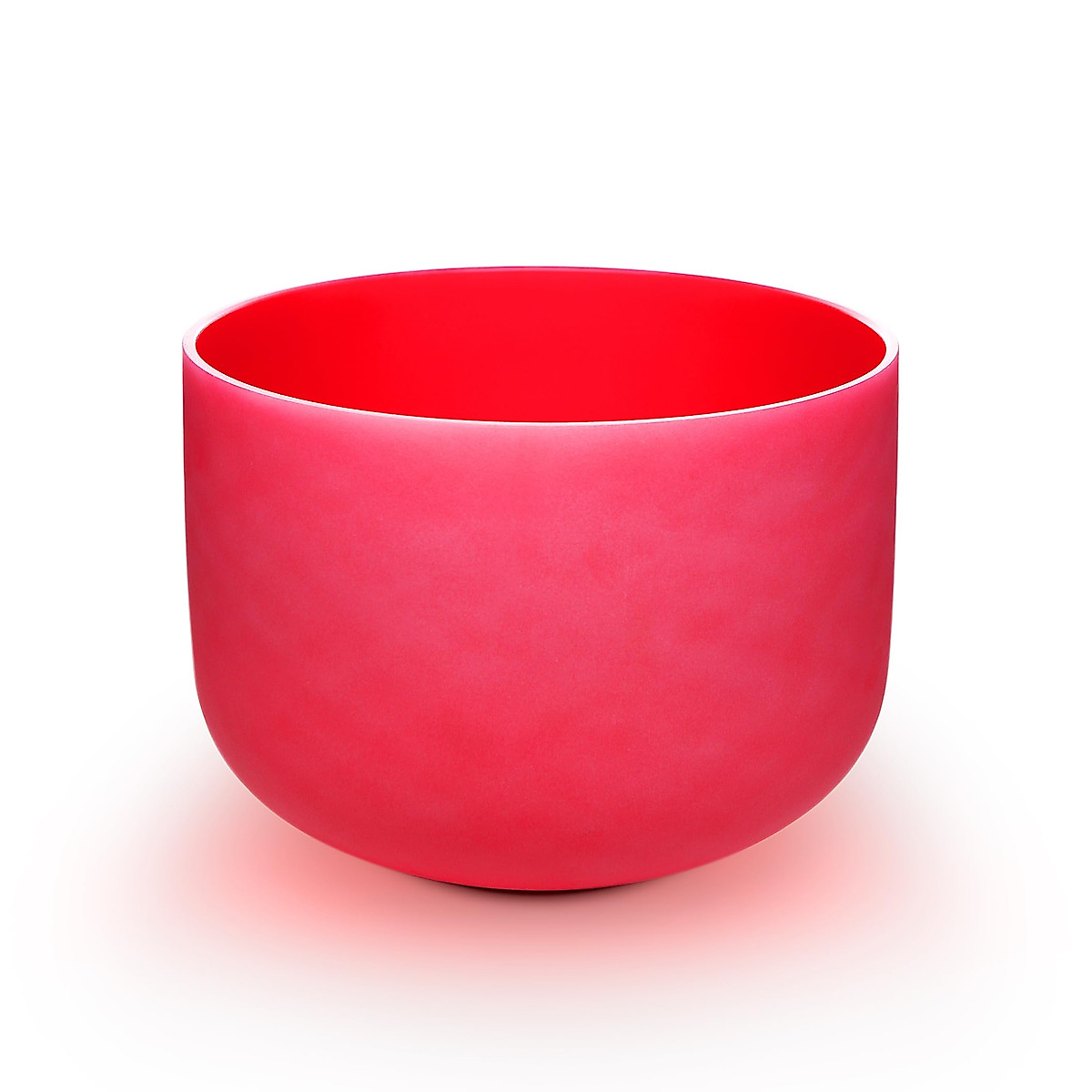 KVKA 8 Inch C Note Root Chakra Red Colored Crystal Singing Bowl With Carrying Case for Yoga Sound Bath Meditation Healing