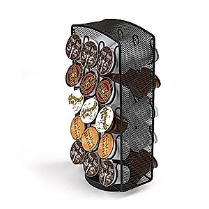 Mind Reader Carousel Coffee Pod Holder, 3.5 x 6.5 x 12, Black