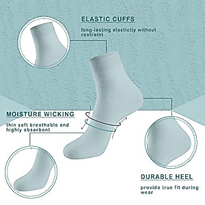 Women Thin Socks Rayon Bamboo Ankle Silky Quarter Anti Odor Casual Summer Socks 6 Pairs (US, Numeric, 8, 11, Regular, Regular, Assorted 4)