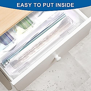 Bag Storage Organizer, Ziplock Bag Organizer Acrylic Food Plastic Bag Dispenser For Kitchen Drawer Or Wall Mount Compatible With Gallon, Sandwich, Snack Various Size Bags