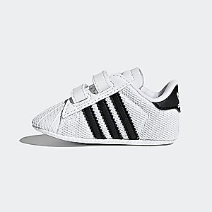 adidas Originals unisex child Superstar Sneaker, Core White/Black/White, 4 Toddler US
