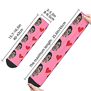Custom Face Socks Funny Crew Socks with Faces for Men Women Cat Dog Lovers Personalized Gifts