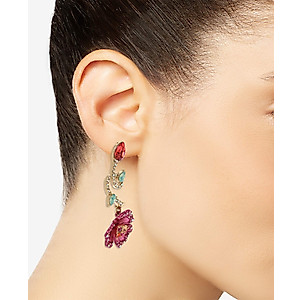 Betsey Johnson Floral Mismatch Earrings