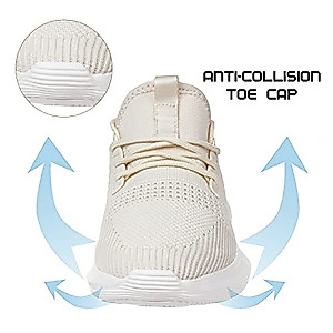 Womens Tennis Shoes - Women Sneakers Workout Running Walking Athletic Gym Fashion Lightweight Nursing Casual Light Shoes Beige Size 9