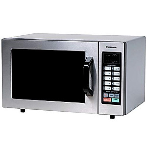 Panasonic Countertop Commercial Microwave Oven with 10 Programmable Memory and Touch Screen Control, 1000W of Cooking Power - NE-1054F - 0.8 Cu. Ft (Stainless Steel) & Nordic Ware Deluxe Plate Cover