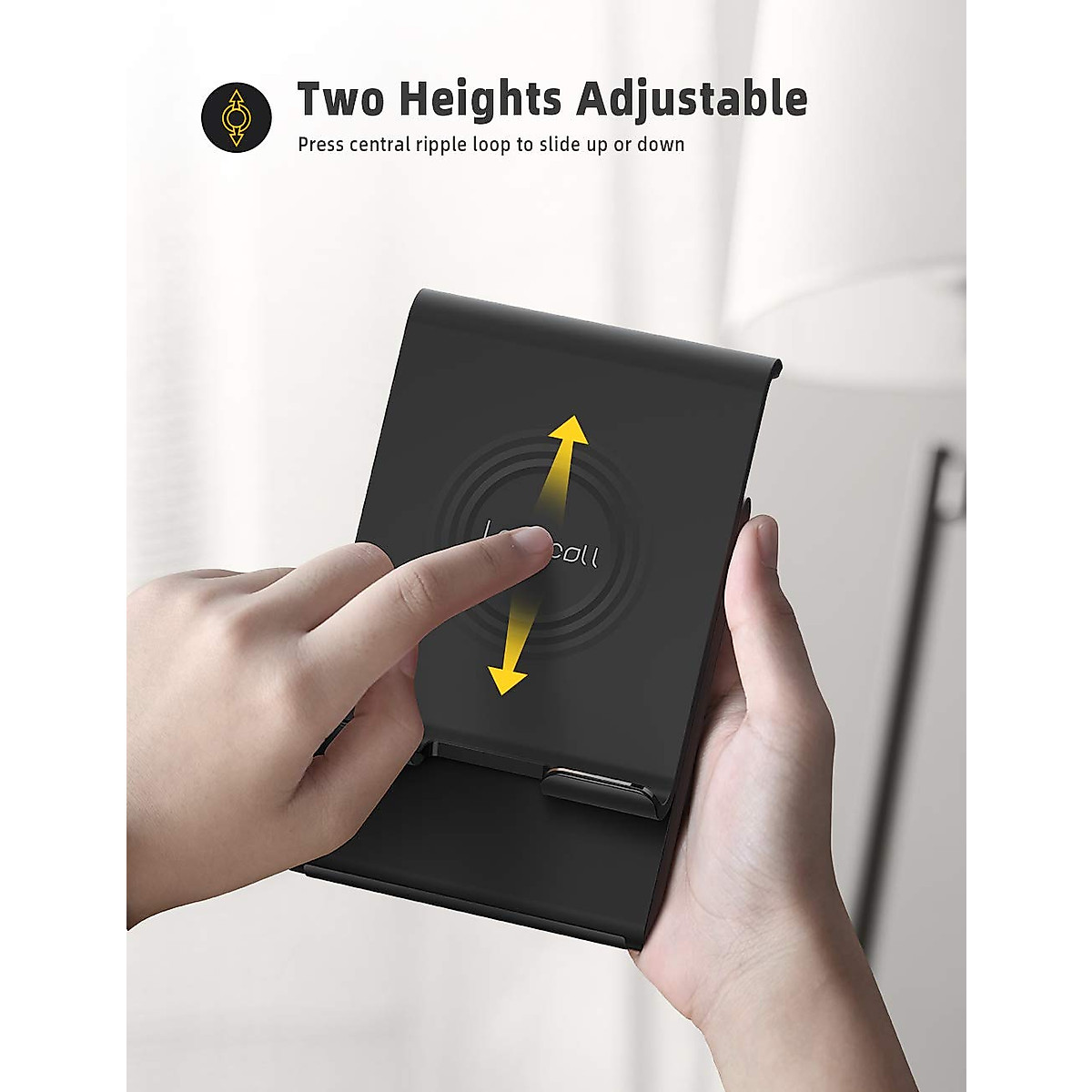 Lamicall Adjustable Tablet Stand Holder - Foldable Desktop Stand Charging Dock for Desk Compatible with iPad Air Mini Pro 9.7,12.9, Phone 12 Mini 11 XS Max XR X Plus S10 S9 S8 Smartphones (4-13”)