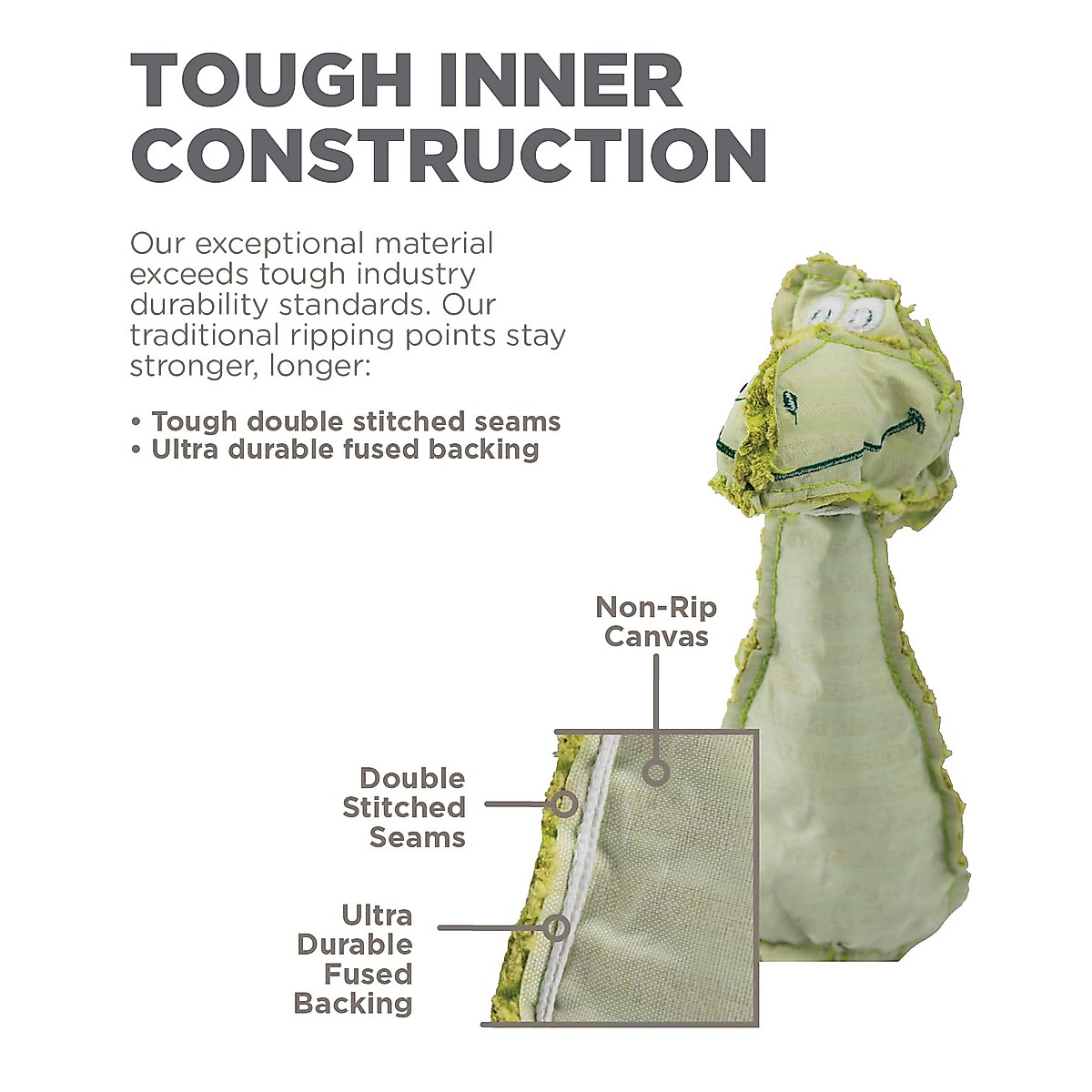 Outward Hound Scruffles Bunny Plush Squeaky Dog Toy, Small