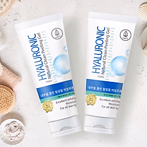 MED B Hyaluronic Clean Peeling Gel for Elasticity & Smooth skin, Pore Purifying Gel, Exfoliating Facial Cleanser, 4.1 Oz