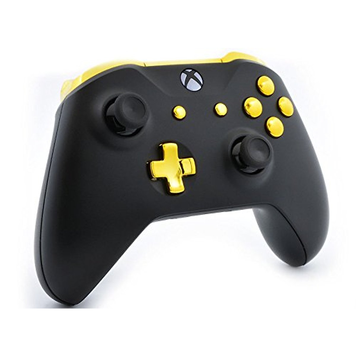 MODDEDZONE Custom Wireless UNMODDED Controller for Xbox One S/X and PC with Exclusive and Unique Designs - The Perfect Gaming Gift for Enthusiasts, Expertly Crafted in the USA - Black/Gold