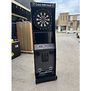 Coin Operated Electronic Dart Board- Heavy Duty for Commercial and Home Use with Both Coin and Free Play Option