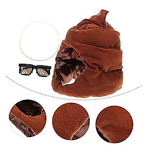 Abaodam 3 Sets Birthday Hat Kids Outfits Kids Tiara Browns Hat Xmas Poop Toys Kids Fruit Cap Christmas Stocking Stuffer Costume Accessory Decorative Poop Hat Party Poop Hat Keep Warm Child