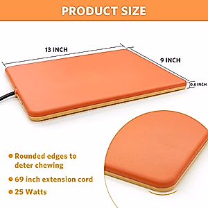 MARUNDA Small Animal Heating pad, Rabbit Heater Auto Constant Temperature,Cat, Dogs, Chicken Coop Heaters