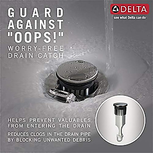 Delta Faucet Mylan Matte Black Bathroom Faucet, Centerset Bathroom Faucet, Bathroom Sink Faucet, Drain Assembly, Matte Black 25777LF-BL