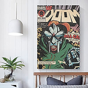 ENYPOLIS MF Doom Retro Posters & Prints on Canvas Wall Art Poster for Room Decor Unframe 12x18inch(30x45cm)