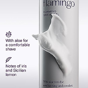 FLAMINGO Women's Foaming Shaving Gel with Aloe Vera, 6.7oz - 3ct