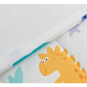 YHXSLY Dinosaur Comforter Set Twin Size, 3 PCS Dinosaur Print Cartoon Kids 3D Quilts Bedding Sets Room Decor Bedding Set All Season for Child Gift Birhday Halloween (Dino, Twin)