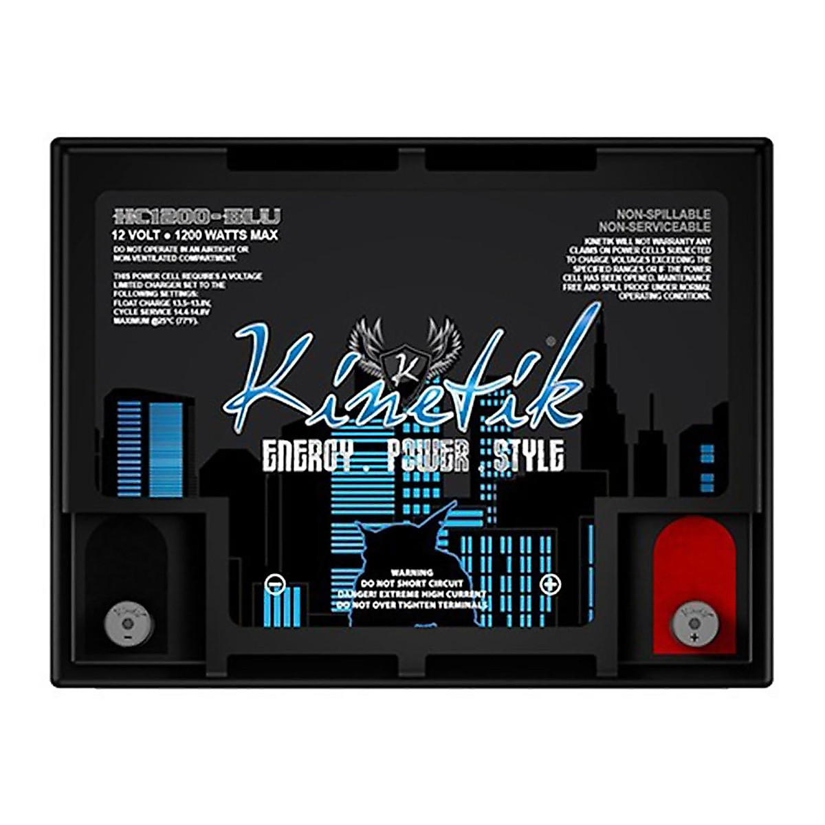 Kinetik hc1200-blu 12v 1200 watt Battery for taramps ta 1000d-2 ohms