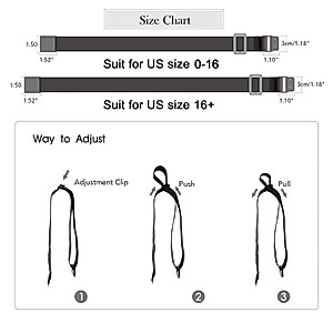 JASGOOD No Show Women Stretch Belt Invisible Elastic Web Strap Belt with Flat Buckle for Jeans Pants Dresses