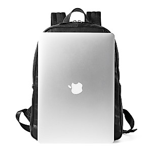 Sharkborough Soft Canvas Men's Backpack Genuine Leather for Casual Daypacks, Business, Travel, School. Fit for 15.6" Laptop