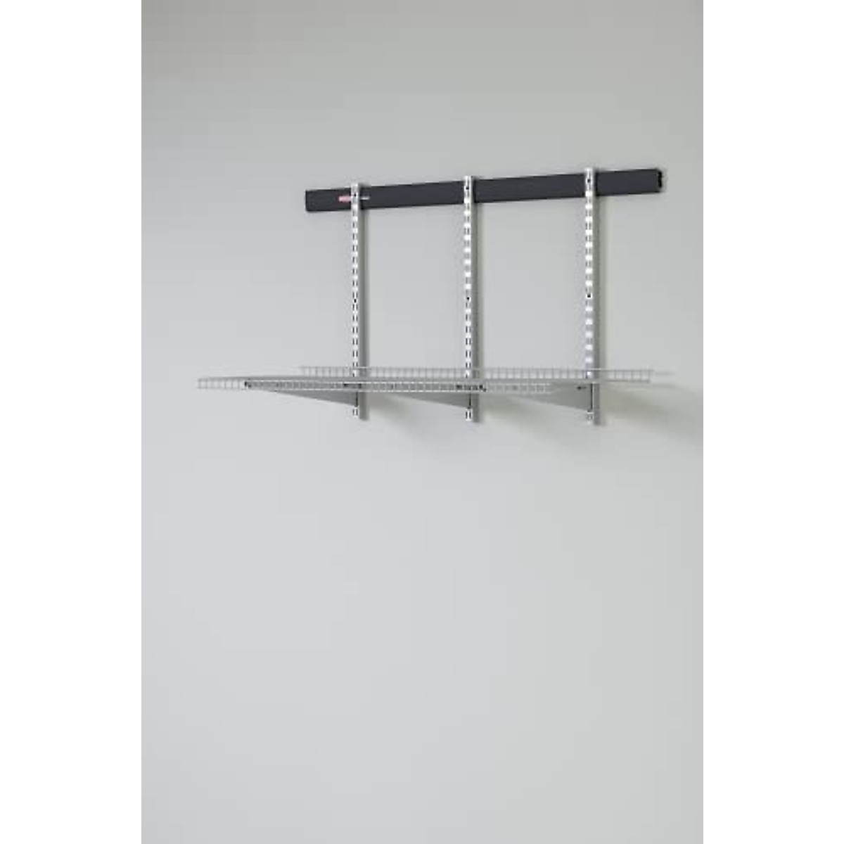 Rubbermaid Fasttrack Starter Kit for Garage, Shelves, Black, Garage Organization System Space Saving