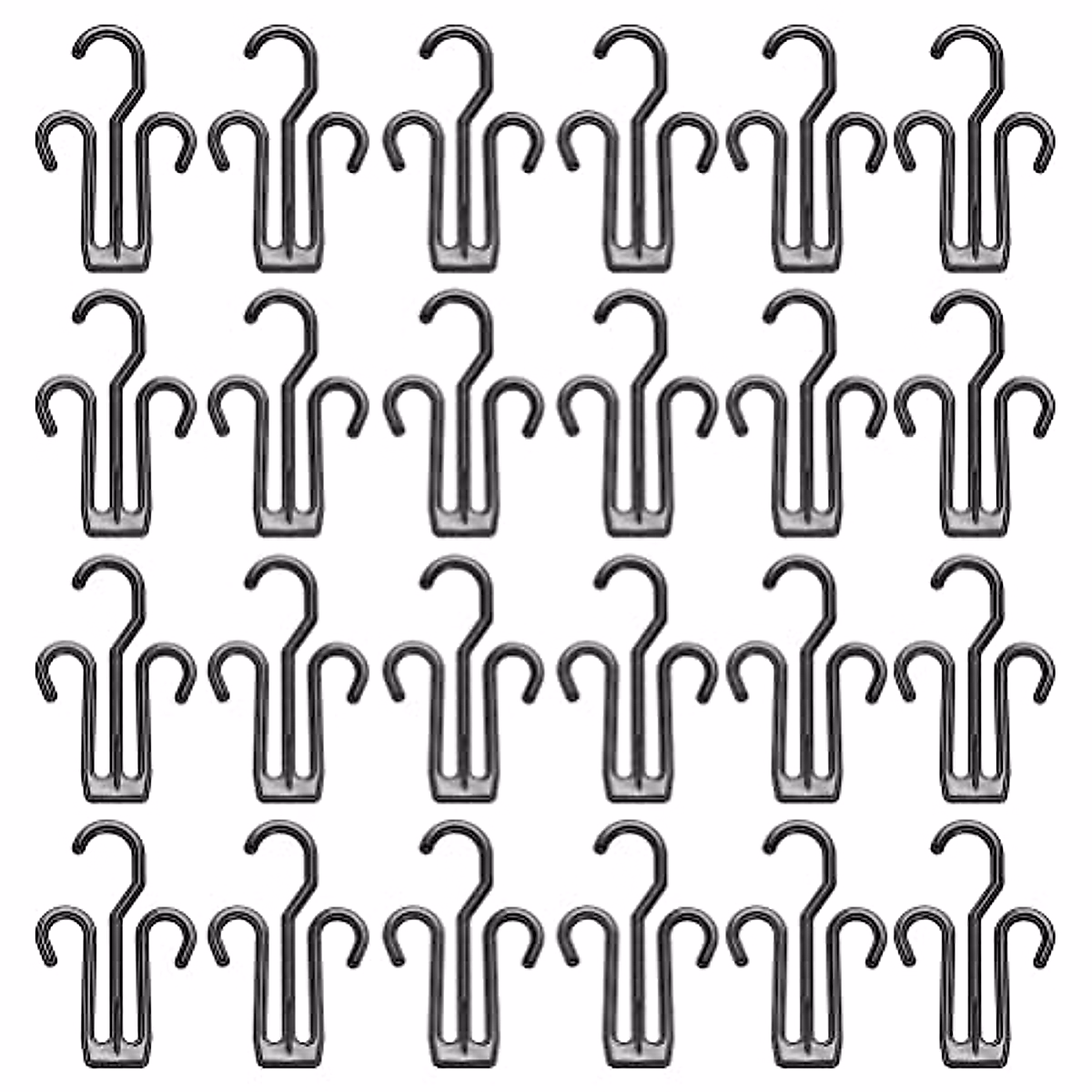 LIOOBO Sneaker Rack Bike Shoe Holder Drying Rack: 24pcs Plastic Cycle Shoe Hanger Towel Hooks Double Hooks Hanging Shoe Organizers Sneaker Shelf