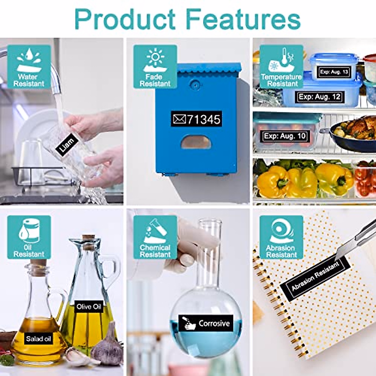 NineLeaf 4 Pack Compatible for Brother TZe-325 TZe325 TZ-325 TZ325 Label Tape 9mm 3/8'' 0.35'' White on Black Standard Laminated Labeling Work with P-Touch PT-D210 PTD400AD PTH110 PT-D600 Label Maker