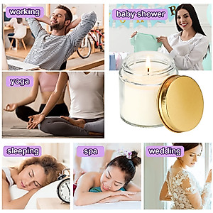 Jutom 72 Pack Mini Mason Jar Candles Bulk 4oz Small Lavender Scented Candles Stress Relief Aromatherapy Candles for Wedding Christmas Birthday Baby Showers Gifts Party Favors (Gold)