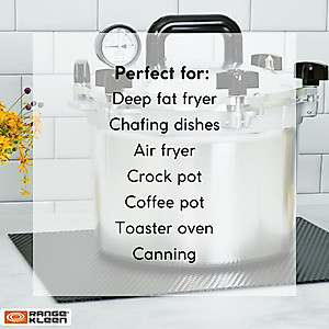 Metal, Heat Resistant, Non-Slip, Counter/Table Protector Mat, Extra Large - 17" x 20" - 2 Pack, Matte Black