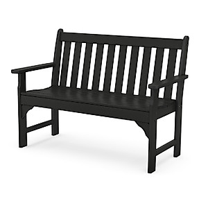 POLYWOOD GNB48BL Vineyard 48" Bench, Black