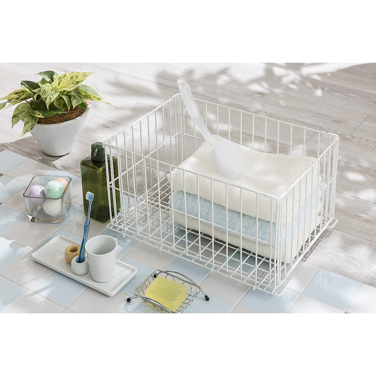 IRIS USA WCO-M Modular Wire Stacking Storage Container, Medium