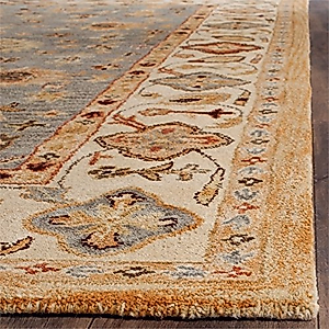 SAFAVIEH Antiquity Collection 3' x 5' Blue/Ivory AT847A Handmade Traditional Oriental Premium Wool Area Rug
