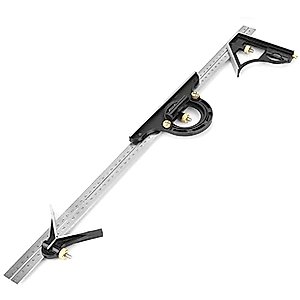 Combination Square 600mm Metal Adjustable Combination Square Right Angle Ruler Engineer Measuring Tool with Square Head