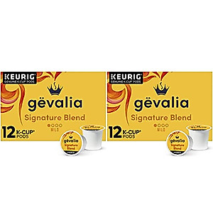 Gevalia Signature Blend Mild Roast K Cup Coffee Pods (12 Pods) (Pack of 2)