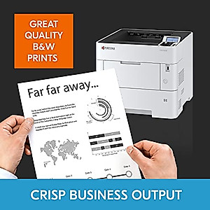 Kyocera ECOSYS PA5500x Monochrome Laser Printer, 57 ppm, 600 x 600 dpi and Up to Fine 1200 dpi, 600 Sheet Tray, 100 Sheet MPT, Duplex, 5 Line LCD w/Hard Key Panel, Gigabit Ethernet, USB, 512 MB