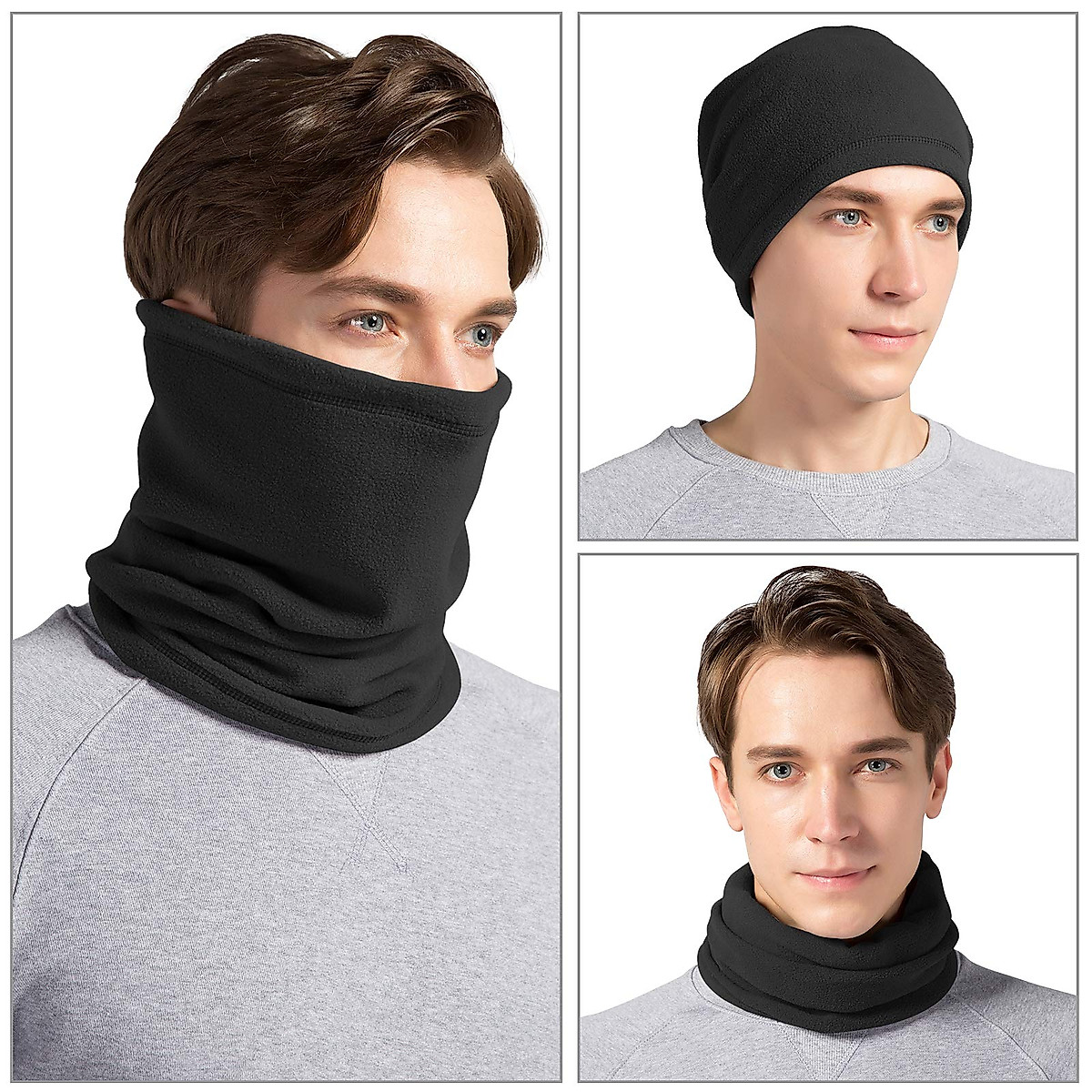 CUIMEI Fleece Neck Warmer Gaiter - Ski Face Mask Winter Neck Gaiter for Motorcycle Running Cycling
