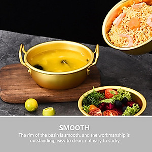 GANAZONO Korean Aluminum Alloy Rice Wine Bowl Noodles Storage Container Home Metal Bowl Rice Bowls Stainless Mixing Bowl Aluminum Fruit Bowl Aluminum Mixing Bowl Metal Kitchen Gadget