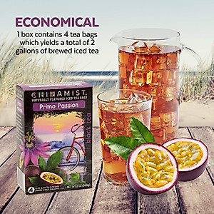 China Mist Iced Tea – Primo Passion Black Tea Infusion – Refreshing and Delicious – Each Tea Bag Yields 1/2 Gallon – 4 bags.