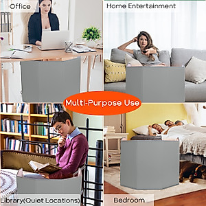 Portable Space Heater for Office and Home, Foldable, Quiet Floor Foot Warmer Under Desk for Leg and Feet, Personal Electric Panel Space Heater with Thermostat and Timer, with Auto Shut Off