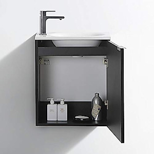 Fresca Valencia 20" Dark Slate Gray Wall Hung Modern Bathroom Vanity