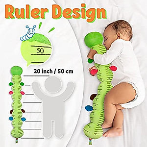 LIGHTDESIRE Baby Toys Musical Caterpillar,Infant Toys Stuffed Animal Toys with Ruler Design and Ring Bell,Baby Teething Toys for Tummy Time Newborn Boys Girls 0 3 6 12 Months(Green)