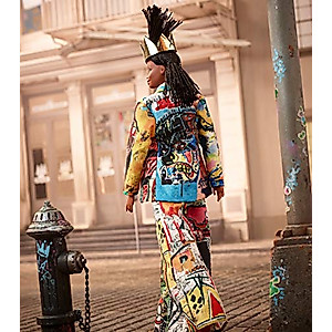 Barbie Collector Jean-Michel Basquiat X Doll with Braids and Crown, Wearing Art-Inspired Suit and Accessories, with Doll Stand and Certificate of Authenticity