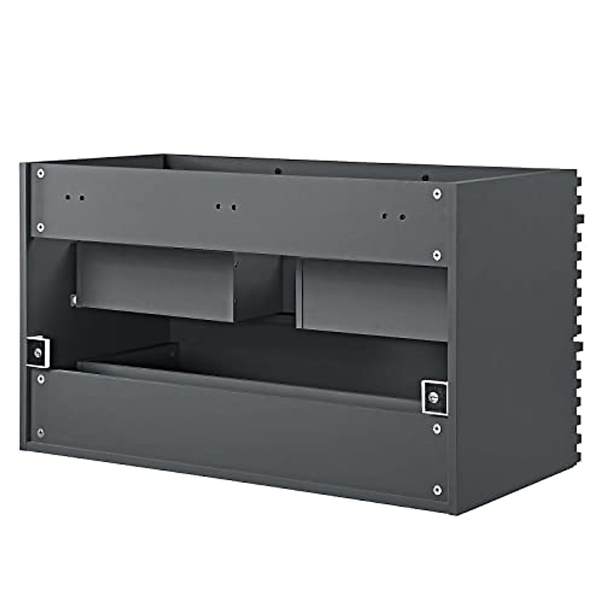 Modway Render 36" Wall-Mount Bathroom Vanity Cabinet in Gray-Sink Basin Not Included,Grey