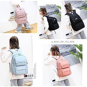Kids Cute Bunny Casual Backpack Girls Elementary and Middle School Bag Teenage Travel Bag Waterproof Book Bag