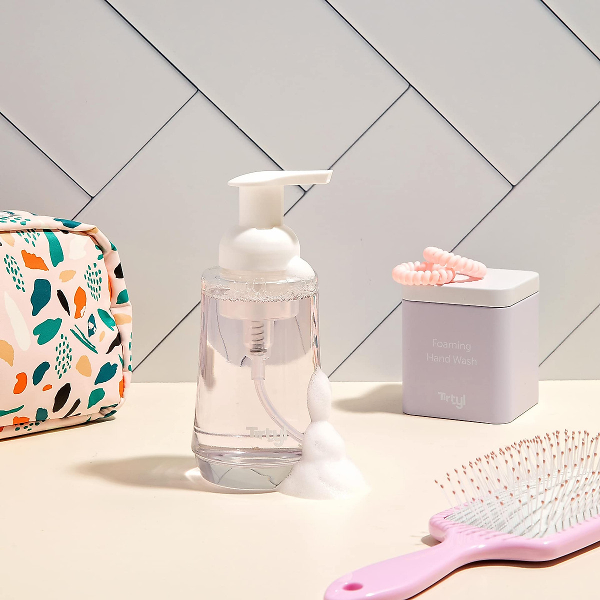 Tirtyl Foaming Replacement Pump Set - 2 Pack - 40mm (1.57”) Wide Rim (40/410 neck size) - Unique Matte Finish - High Rated 1.66c Foam Output for Maximum Foam (Matte White)