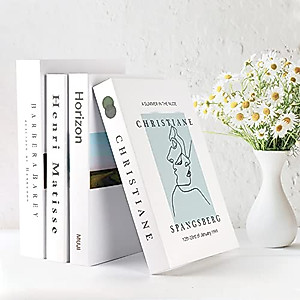 4 Pieces Faux Books for Decoration - Modern Fashion Decorative Books Set for Hardcover Home Decor, Fake Book Stacks Display for Office Bar Coffee Table Rustic Farmhouse Bookshelf