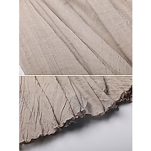 OCHENTA Cotton Long Maxi Skirt Flowy Boho for Summer Beach Goth Fairy Renaissance Weekend Skirts Off White 85CM