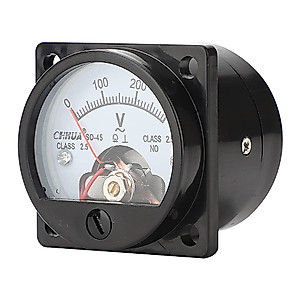 CHHUA Analog Voltmeter SO-45 AC0-300V Panel Volt Meter Guage Voltage Tester for Shipping Circuit Testing Mechanical Equipment